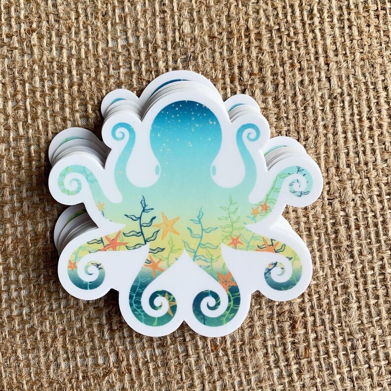 Octopus Sticker - Etsy