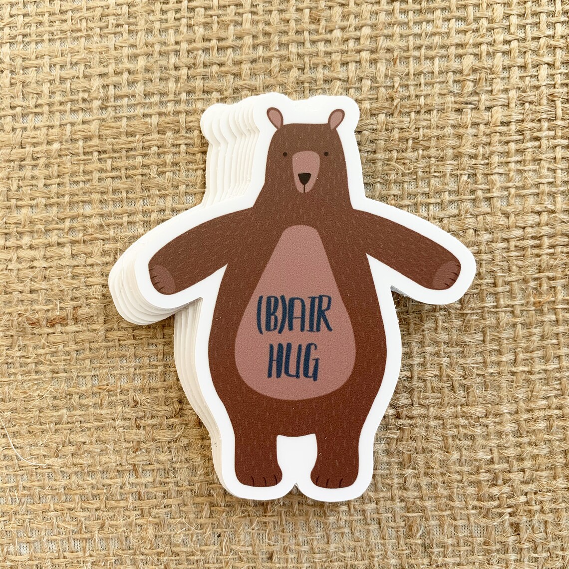 Bear Hug BAIR HUG Sticker - Etsy
