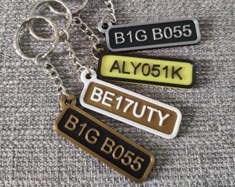 Number plate keyring | Etsy