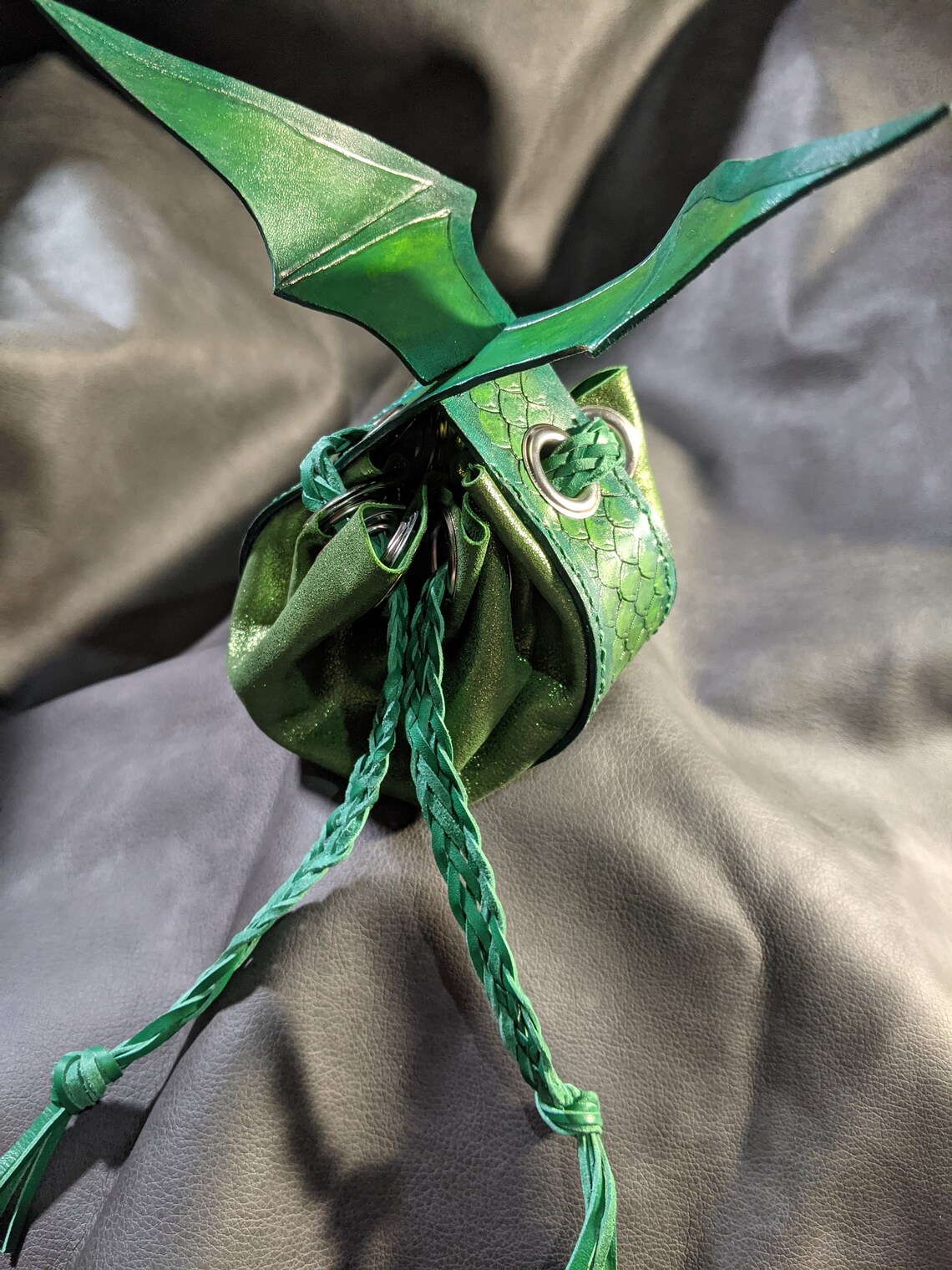 Dragonwing Leather Dice Bag Dnd - Etsy