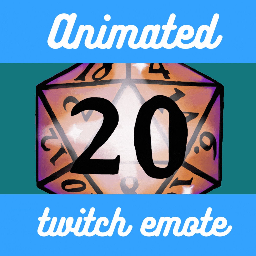Animated D20 Emote for Twitch Downloadable Orange Star Burst - Etsy