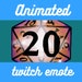 Animated D20 Emote for Twitch Downloadable Orange Star Burst - Etsy