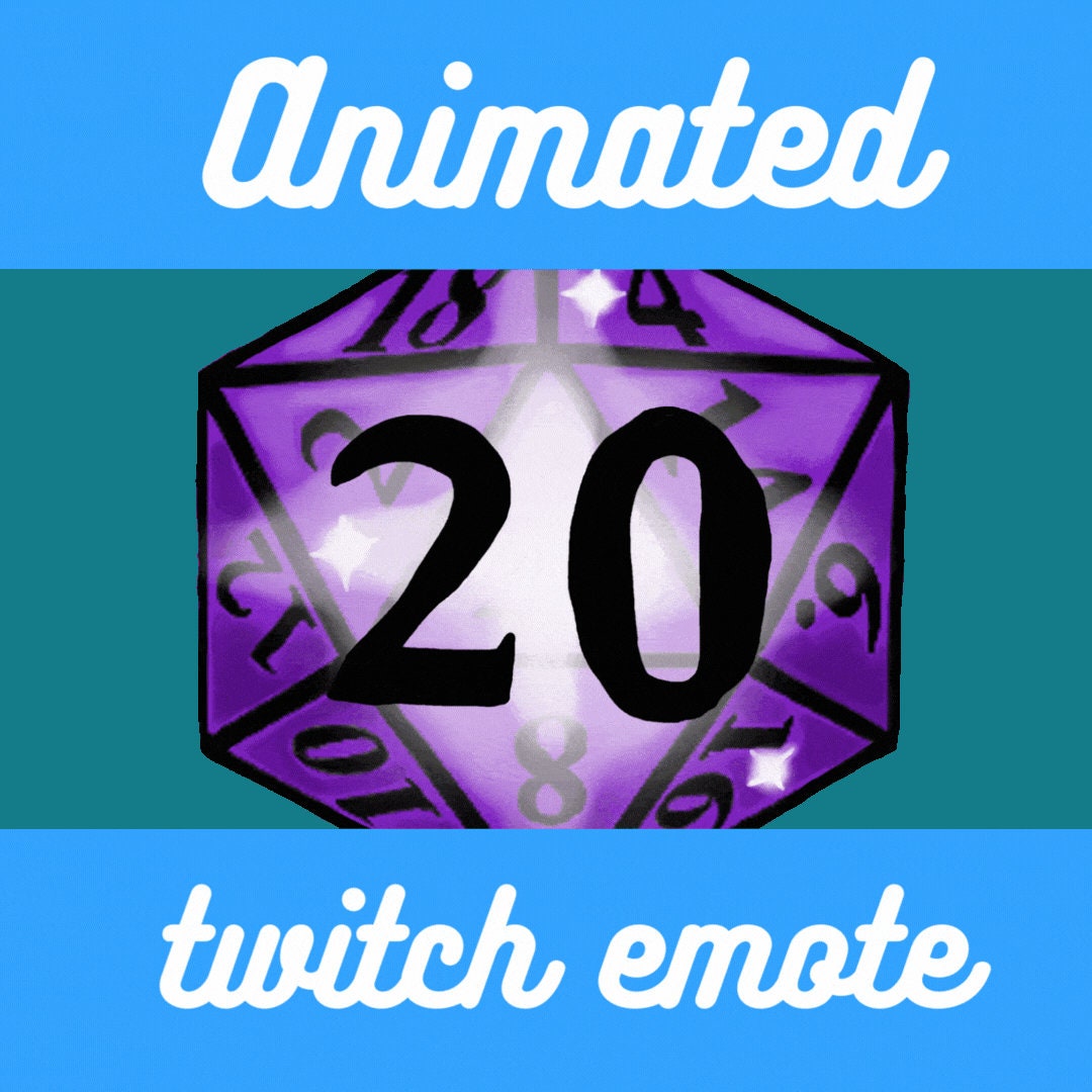 Animated D20 Emote for Twitch Downloadable Purple - Etsy