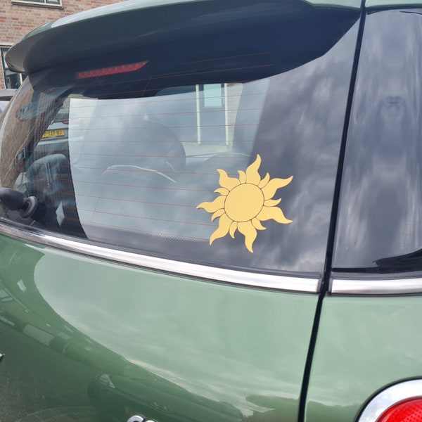 Tangled Sun Car Decal - Etsy