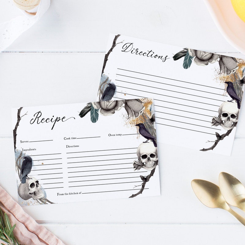 Halloween Recipe Cards - Etsy