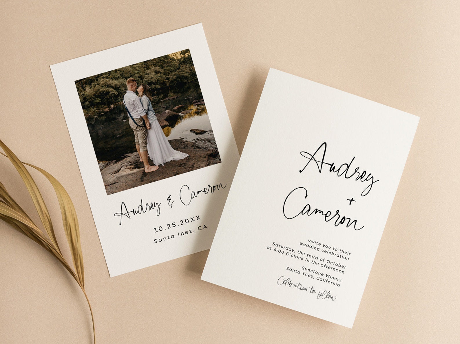 Printable Minimalist Wedding Invitation Minimalist Wedding | Etsy