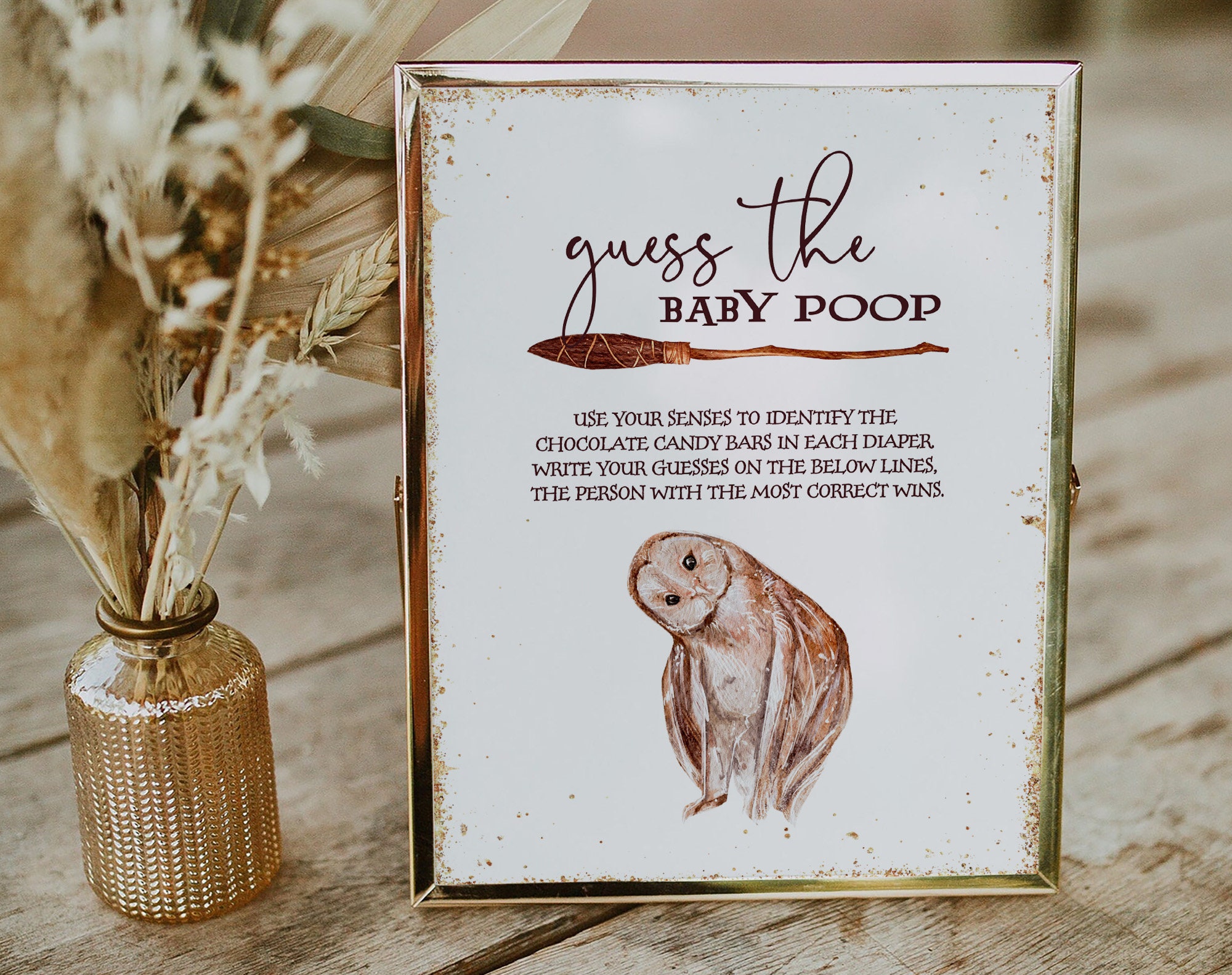 Wizard Guess the Poop Baby Shower Game Customizable Template - Etsy Ireland