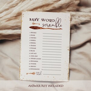 Wizard Baby Word Scramble Game, Printable Magical Baby Word Puzzle ...