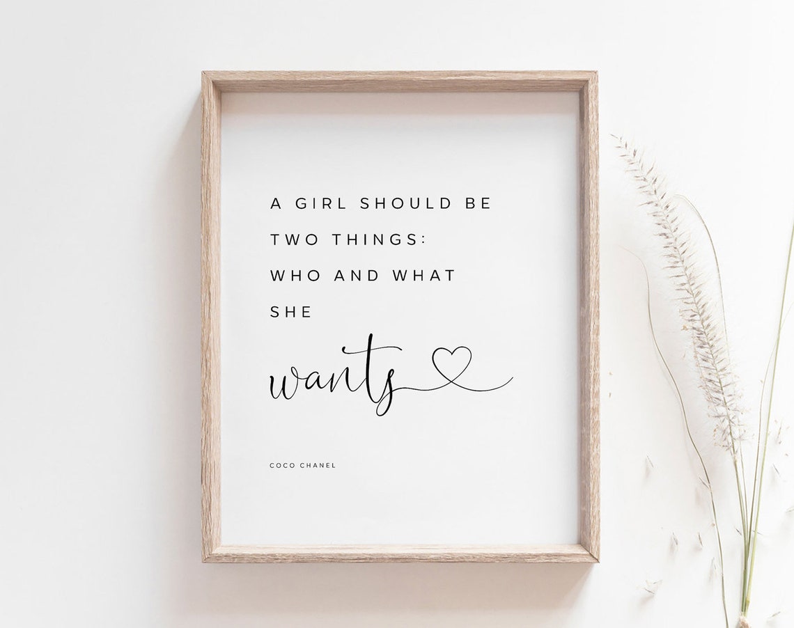A Girl Should Be Two Things: Who and What She Wants Coco - Etsy