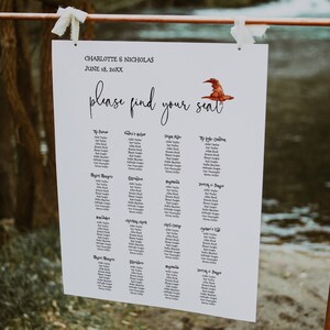 Wizard Themed Wedding Modern Seating Chart Template, Printable Seating ...