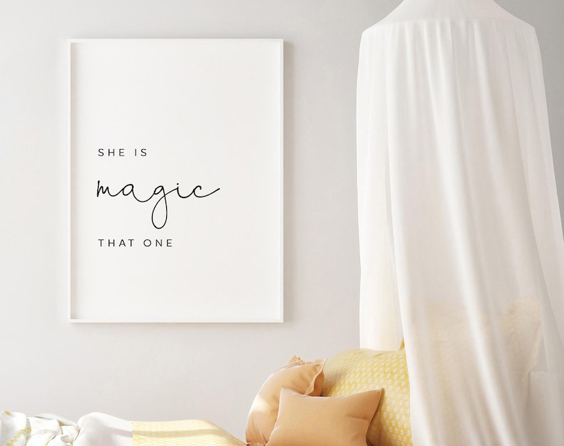 She is Magic That One Wall Art Girl Nursery Prints | Etsy