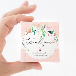 Spring Floral Thank You Gift Tag Template, Personalized Thank You Gift ...
