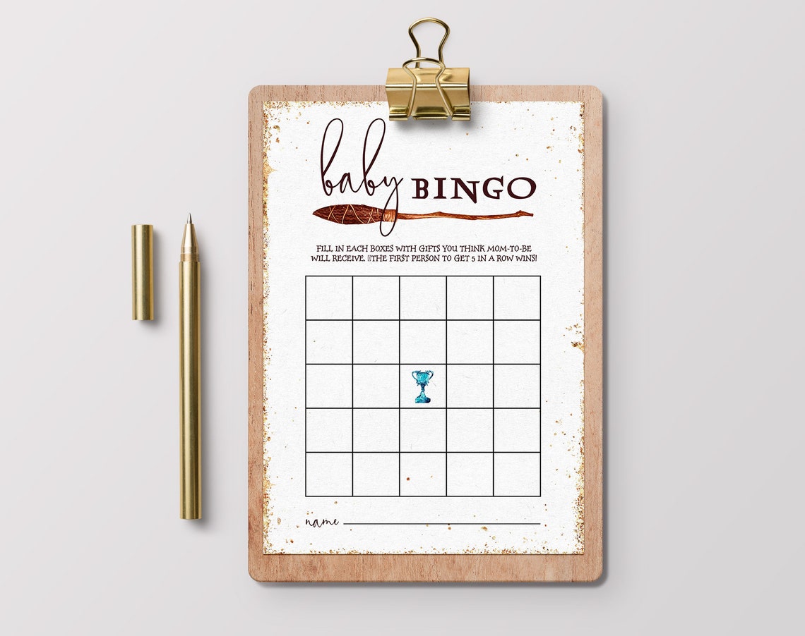 Wizard Baby Bingo Game Printable Magical Baby Shower Game - Etsy