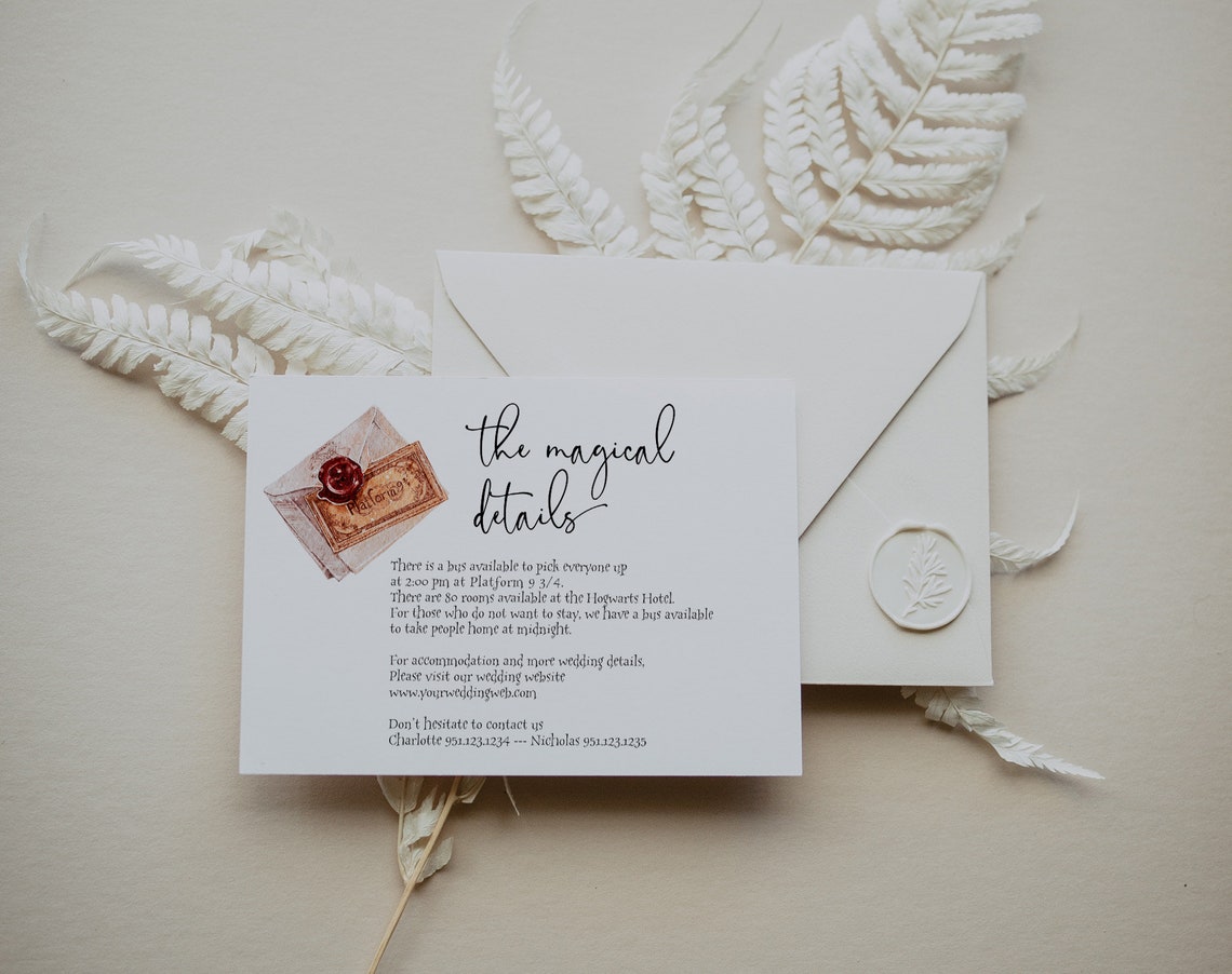 Printable Wizard Themed Enclosure Card Template Editable - Etsy