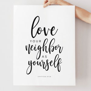 Leviticus 19:18 Love Your Neighbor as Yourself I Am the Lord, Bible ...