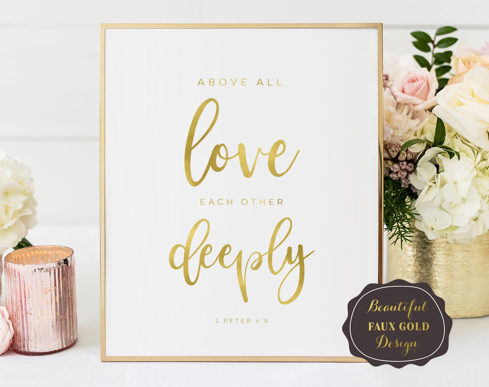 Above all love each other deeply 1 Peter 4:8 Love Bible | Etsy