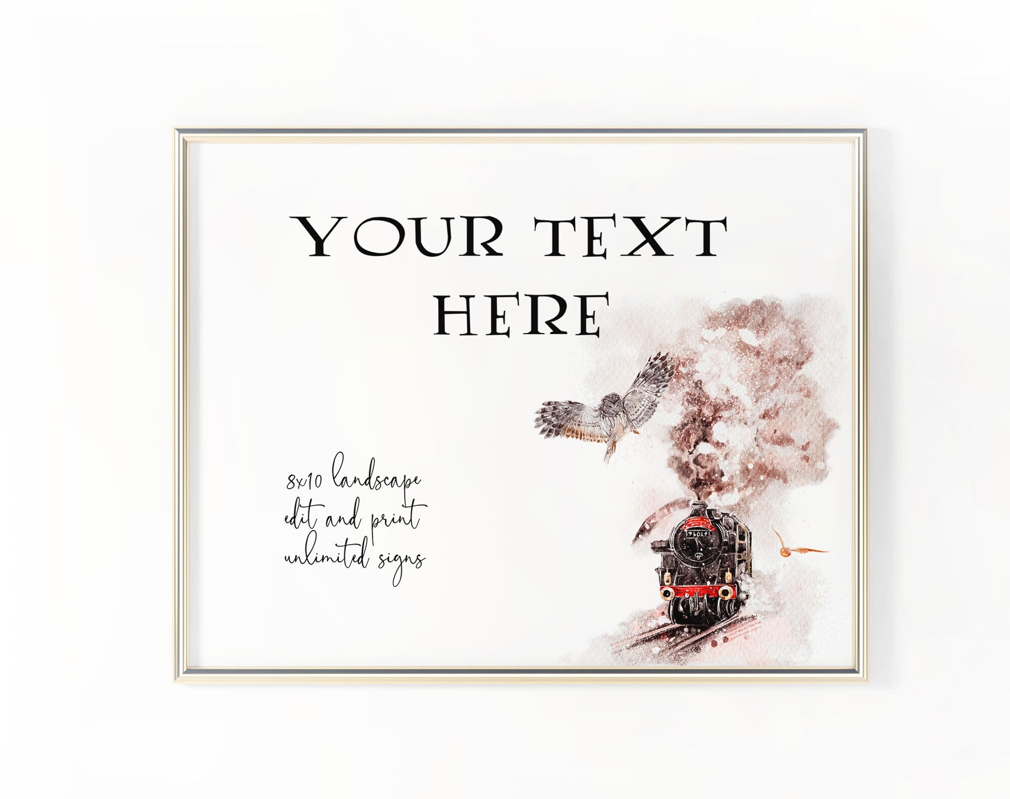 Wizard Themed Wedding Custom Sign Template Wizard Train - Etsy