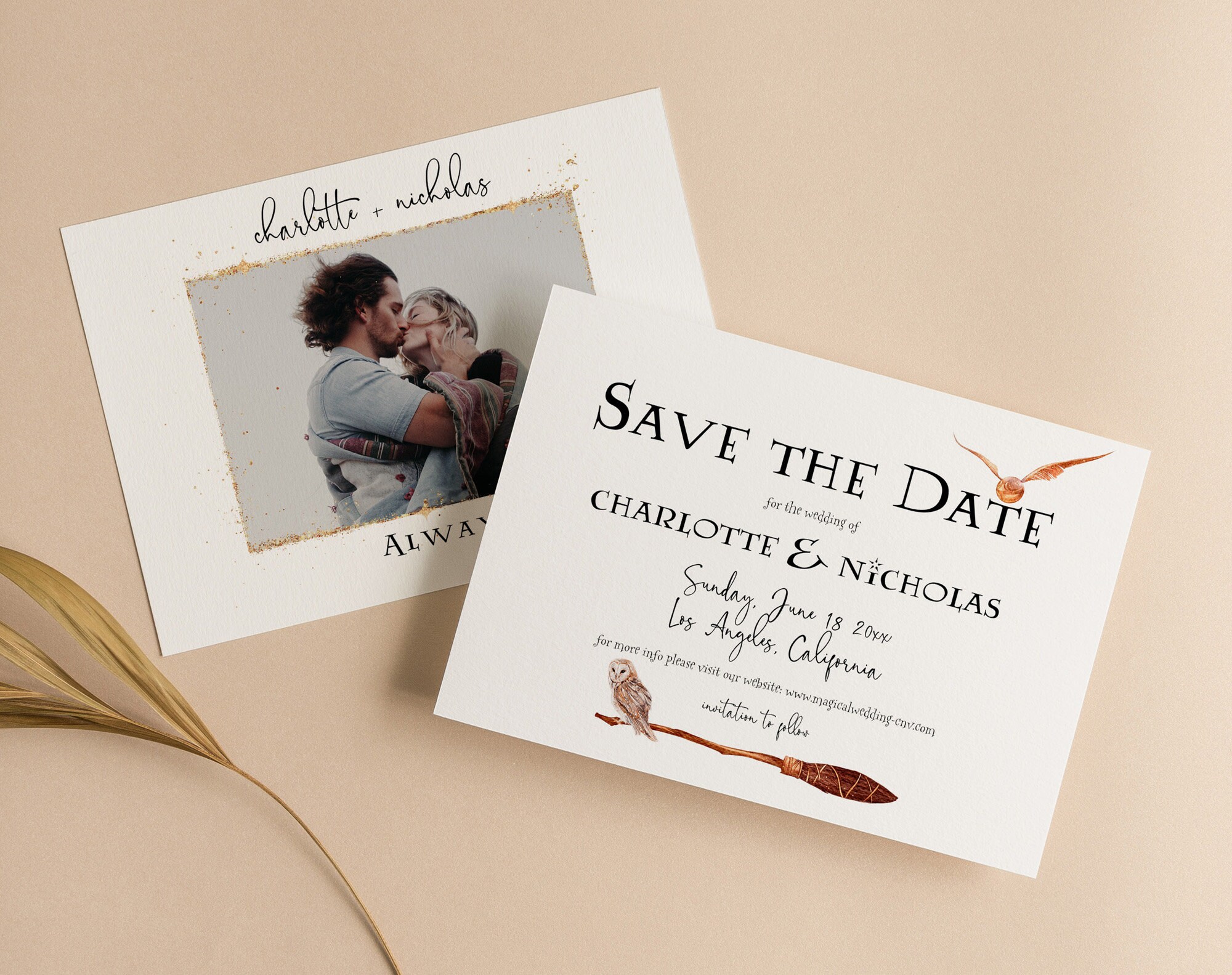 Wizard Save the Date Template, Magical Wedding, Wizarding Theme Save ...