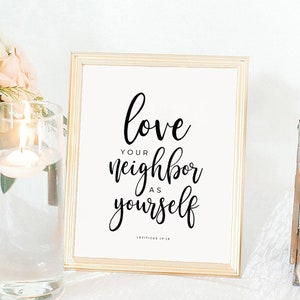 Leviticus 19:18 Love Your Neighbor as Yourself I Am the Lord, Bible ...