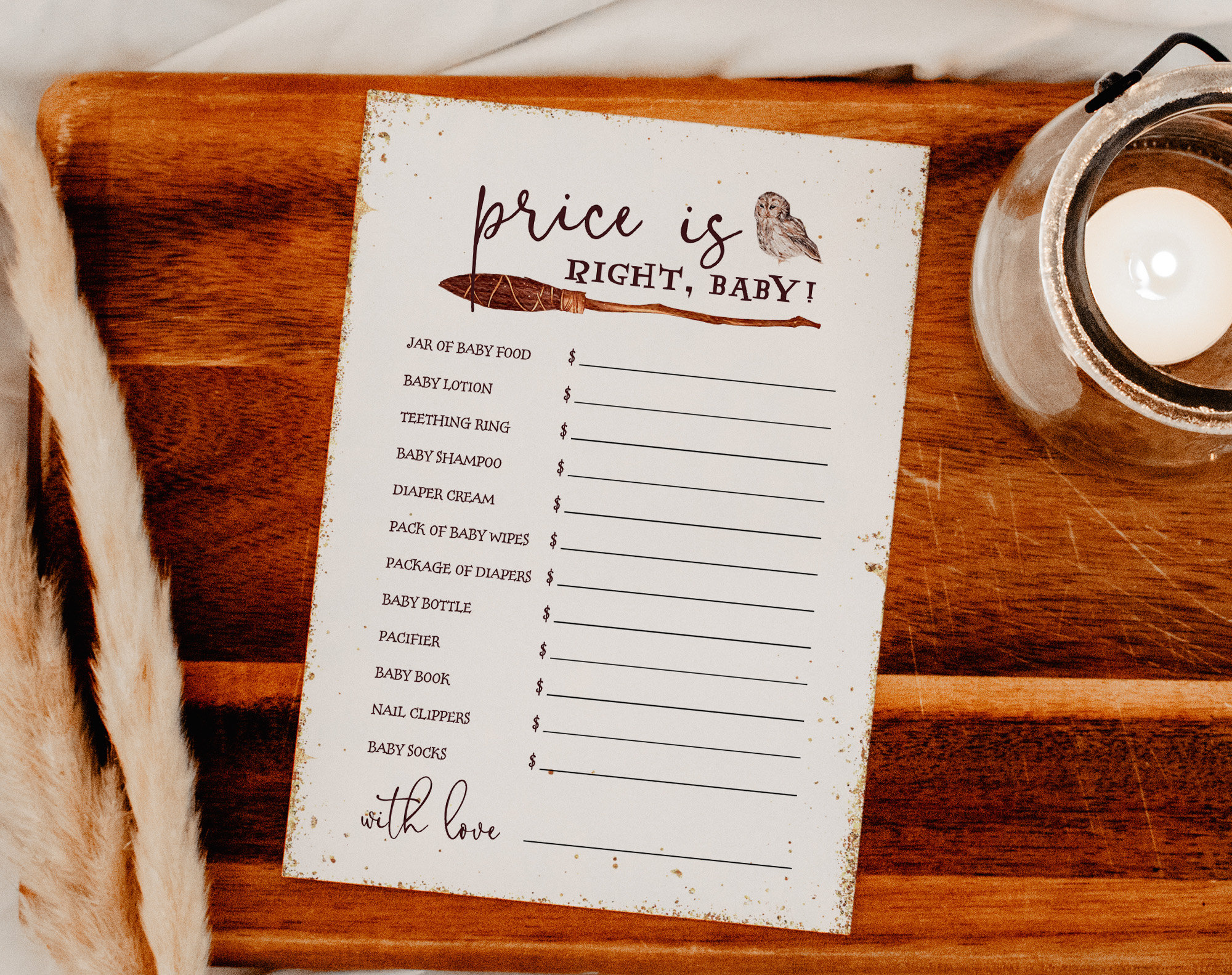 Wizard the Price is Right Baby Shower Game Wizard Baby Shower - Etsy