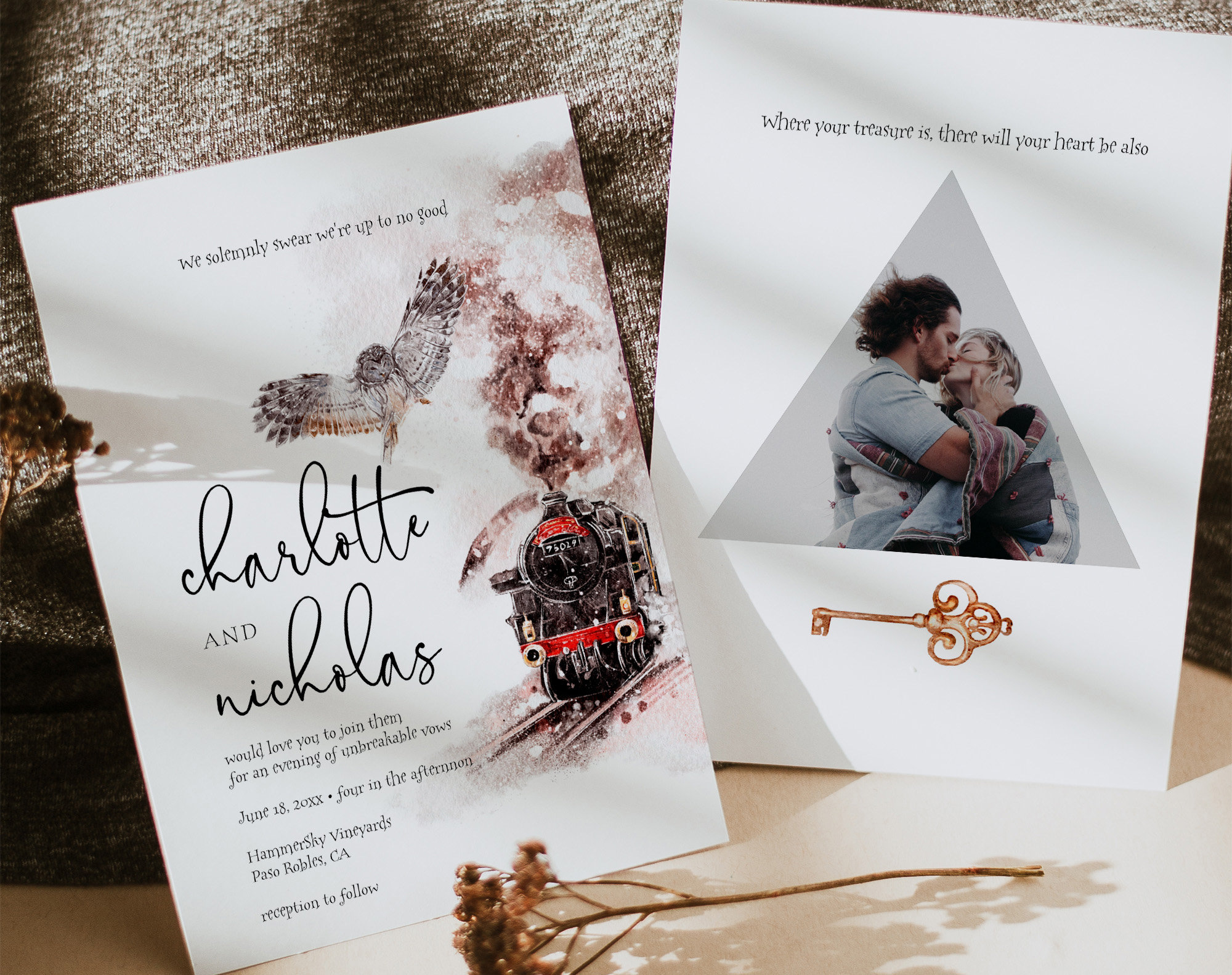 Wizard Wedding Invitation Template, Magical Wedding, Wizarding Theme ...