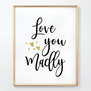 Love You Madly Sign - Etsy