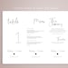 Minimalist Elegant Tri-fold Table Number Template, Editable Tri-fold ...