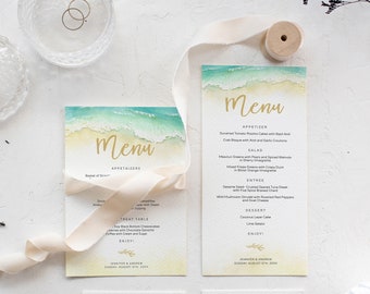 Beach Wedding Menu | Etsy