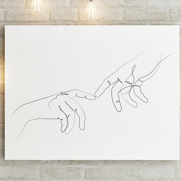 Hands Touching Art - Etsy