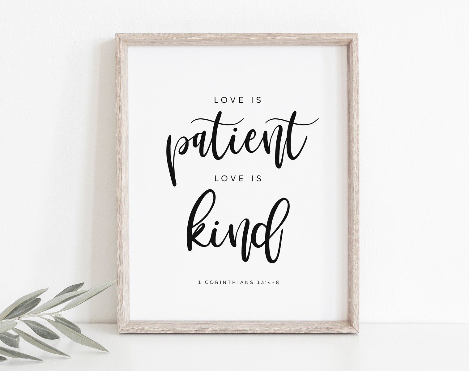 El amor es amor paciente es amable 1 Corintios 13:4-8 | Etsy