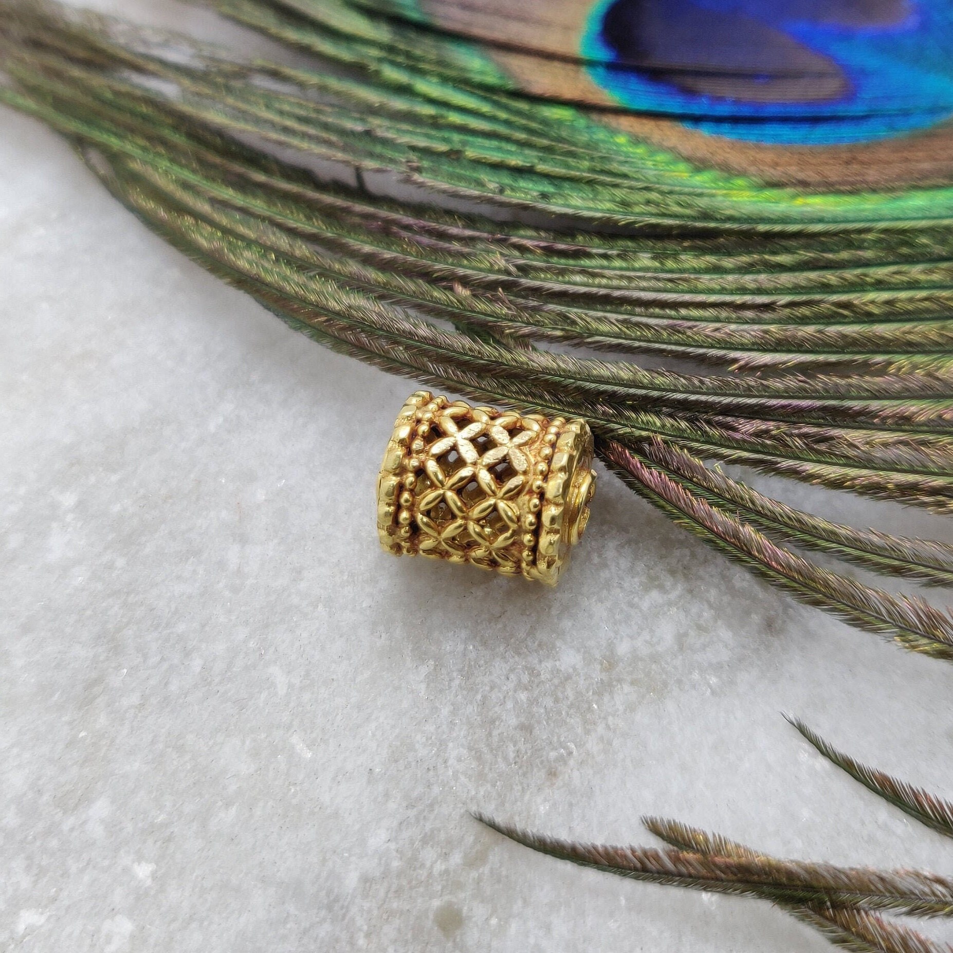 Gorgeous Unique Style 18k Gold Bead Finding 9X12MM Spacer - Etsy
