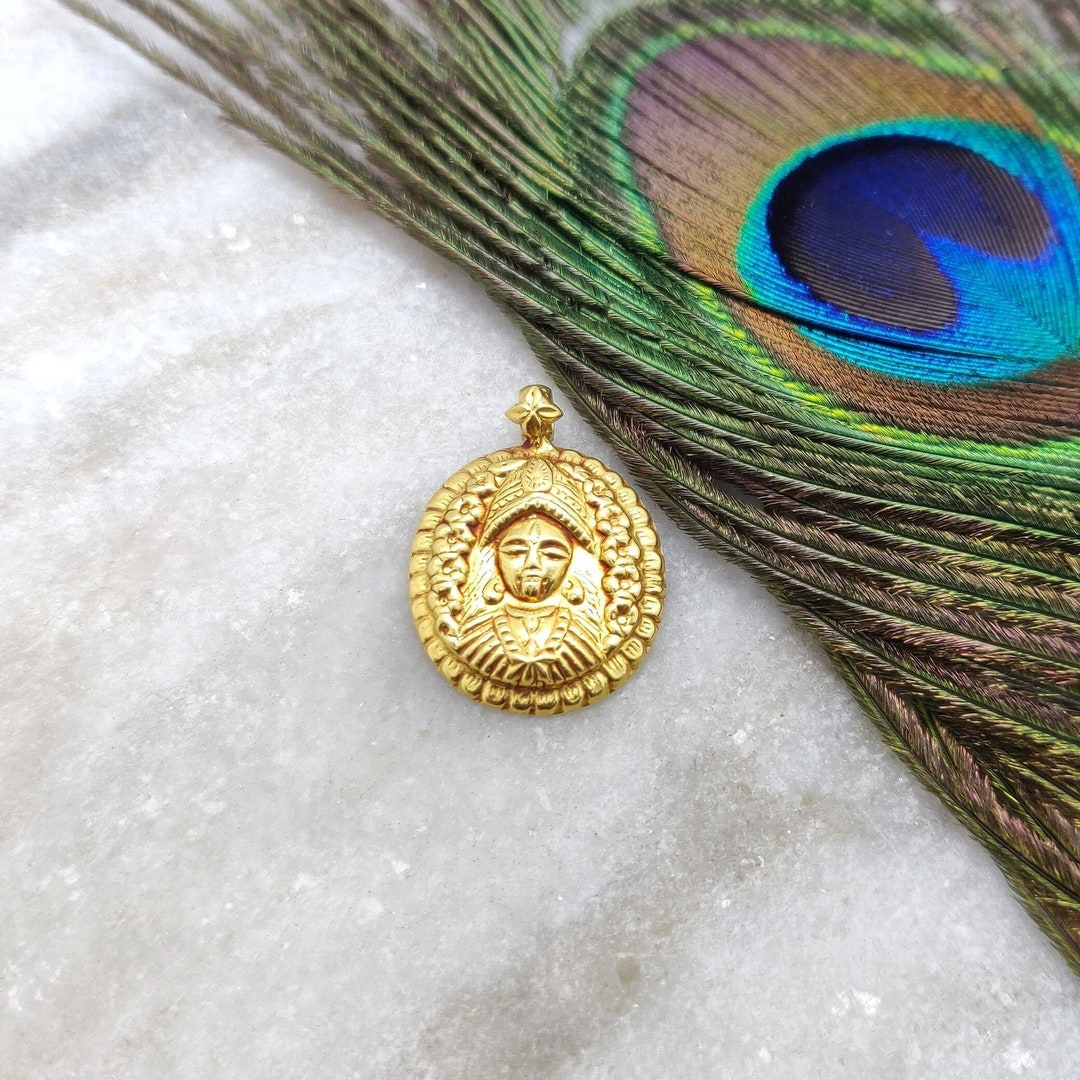 Kali Mata 18K Gold Pendant of Indian Goddess • 18k Gold Pendant ...