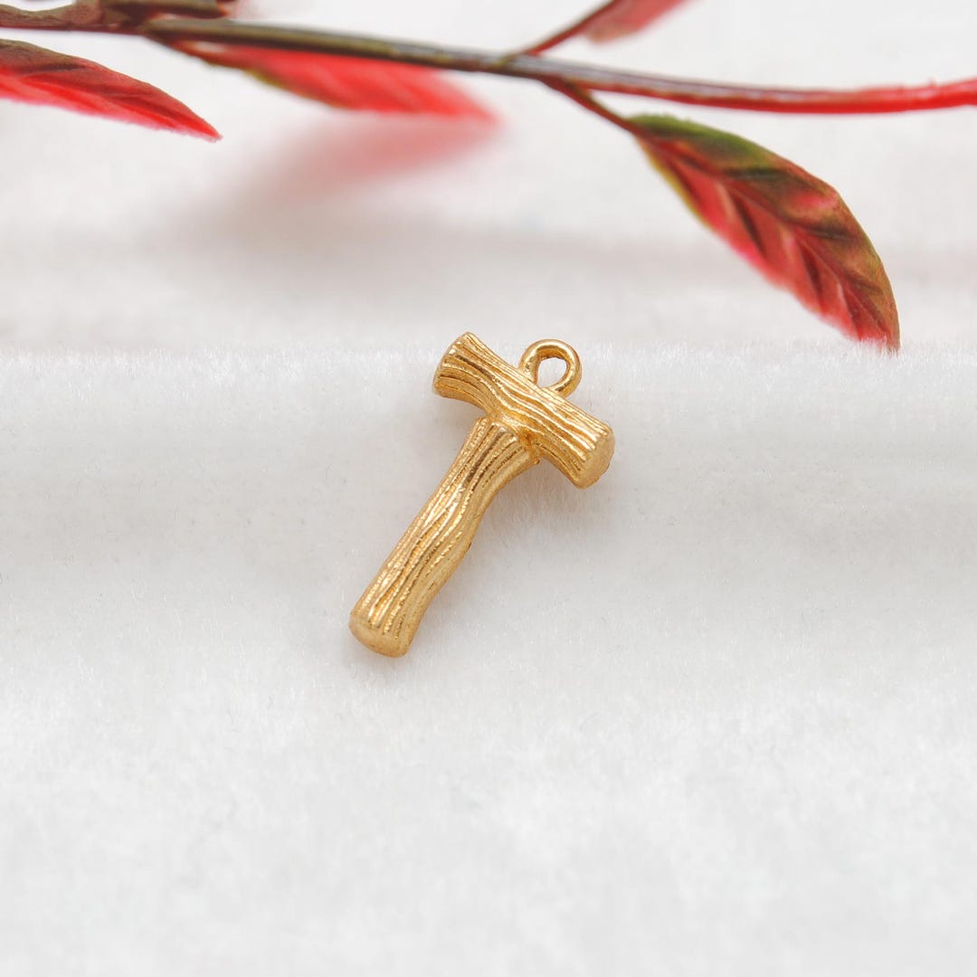 18K Yellow Gold Initial T Pendant | DIY Jewelry Charm (17x9 MM) - Etsy