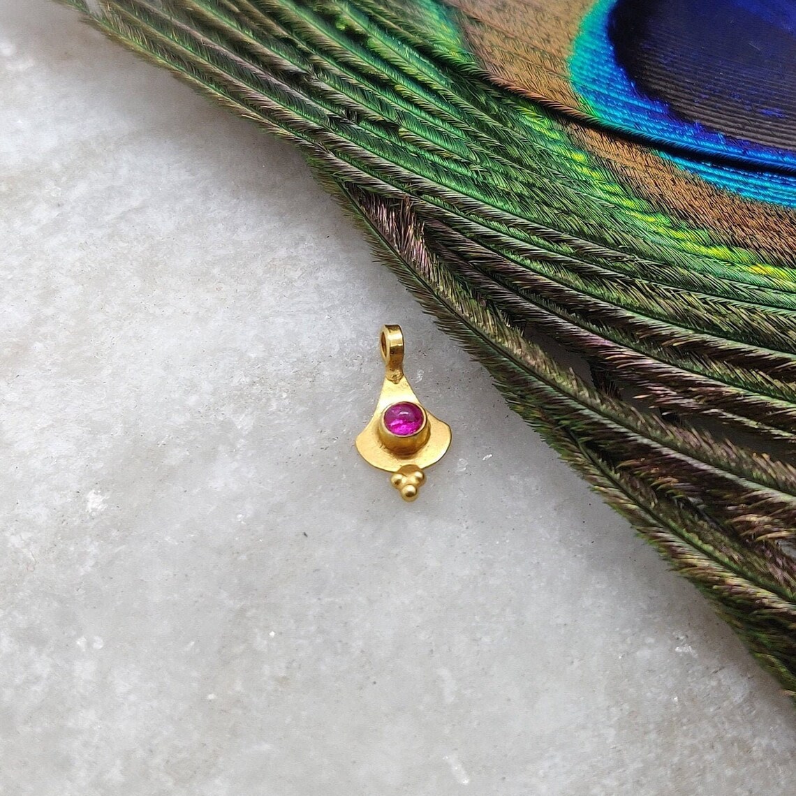 Dainty Charm Lantern Shape 18k Gold Charm, 5x10mm Size Tiny Charm ...