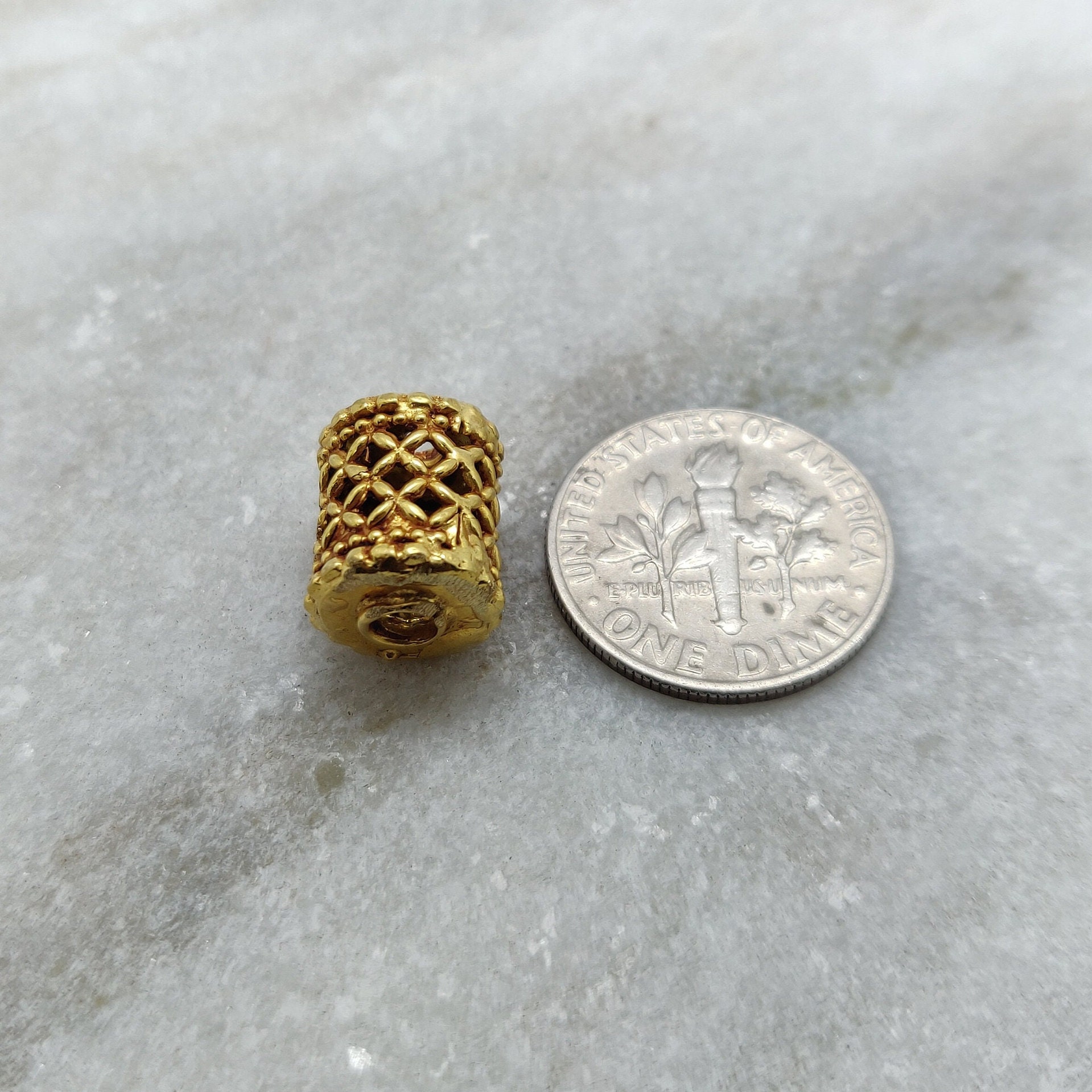 Gorgeous Unique Style 18k Gold Bead Finding 9X12MM Spacer - Etsy