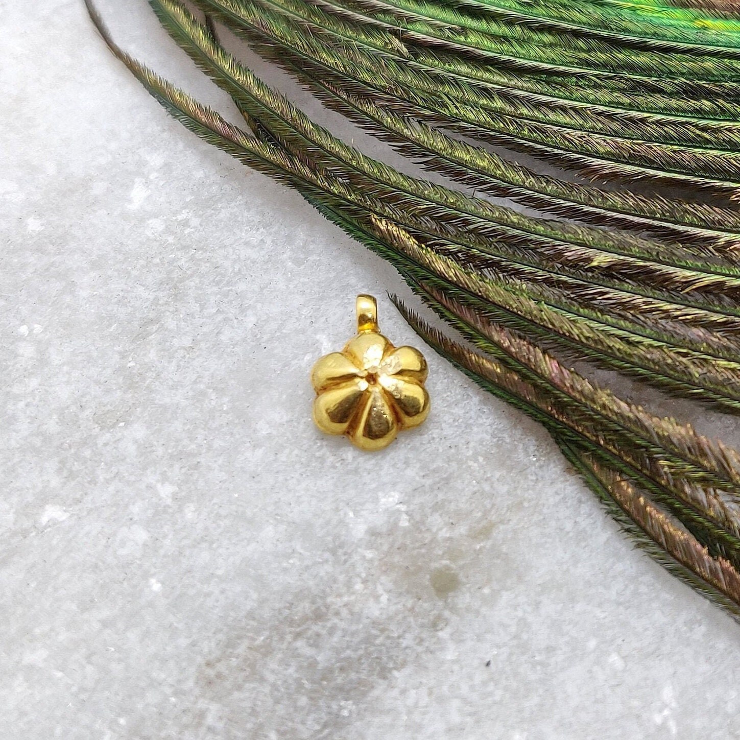 18k Yellow Gold Designer Charm 18k Gold Handmade Charm Size 7x10mm 18k ...