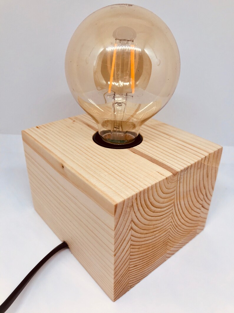 Lampe cube en bois de palette - Etsy France