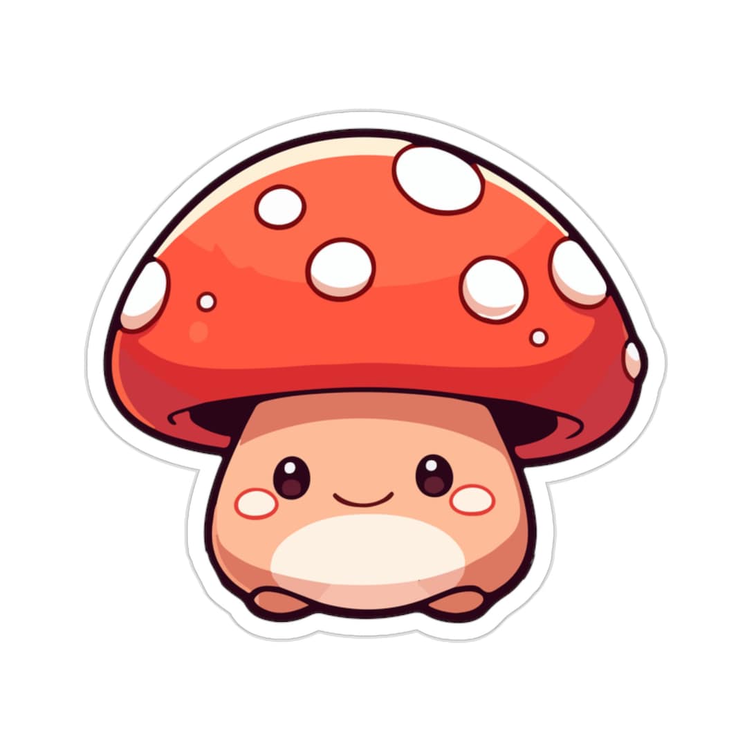 Cute Mushroom Sticker - Etsy