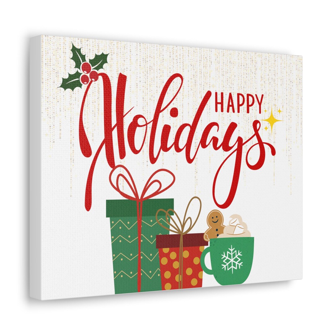 Happy Holidays 14x11 Wall Decor - Etsy