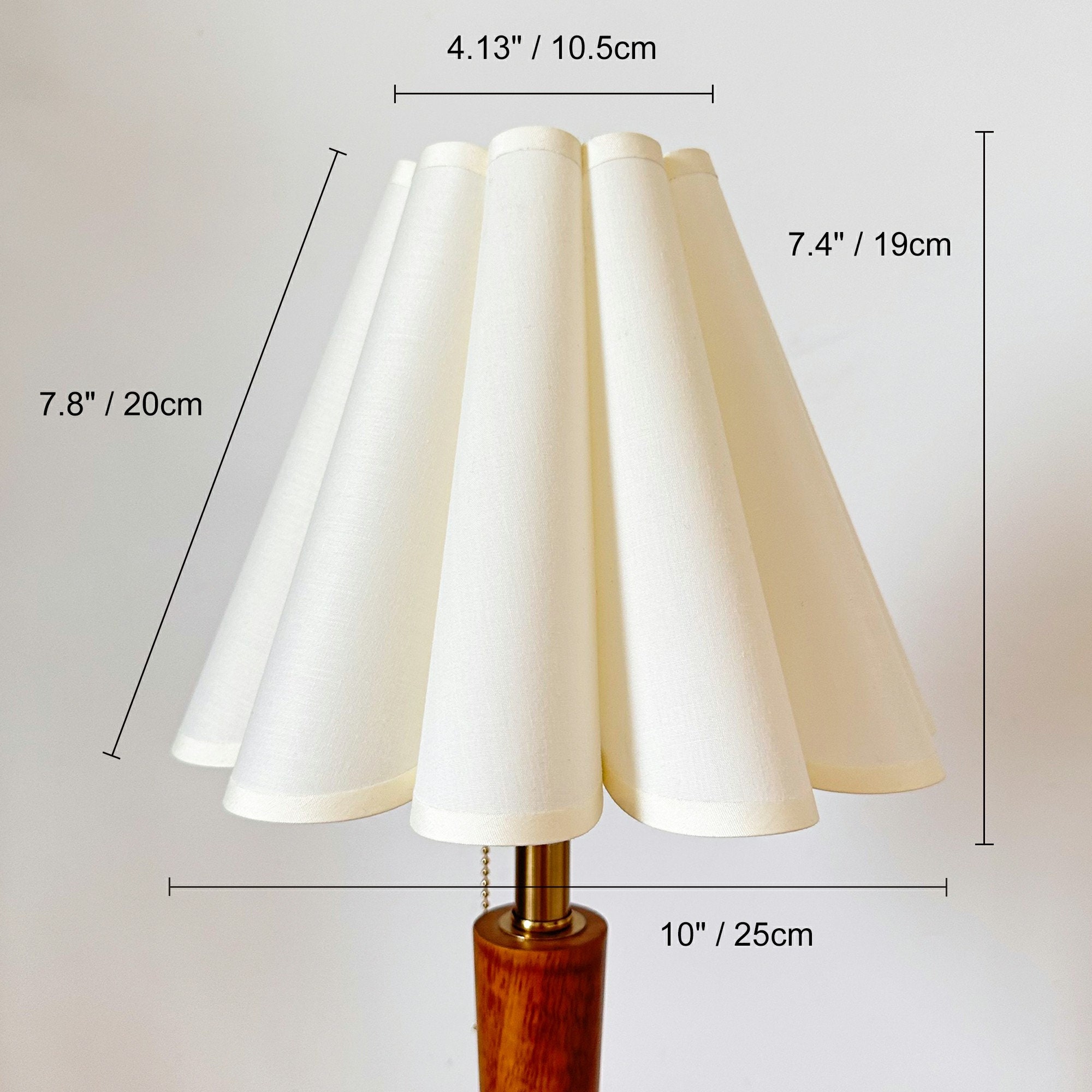 Handmade Cream Flower Ruffle Fabric Tall Pleated Shade, for Standard ...