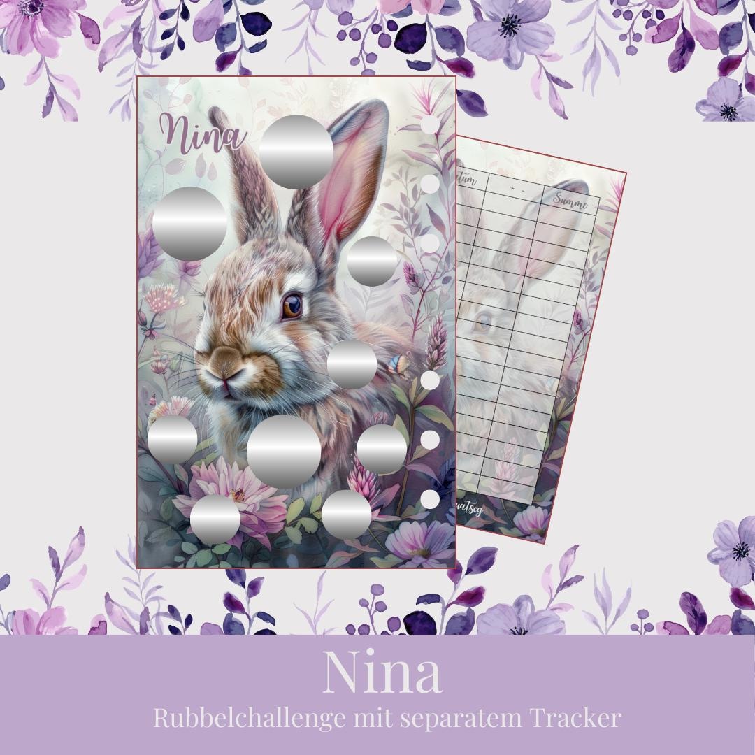 Scratch Challenge Nina for A6 Budget Binder Envelope Method - Etsy