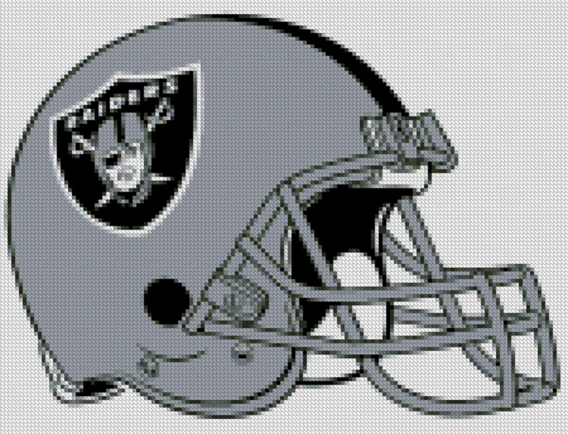Cross stitch chart pattern Oakland Raiders Football NFL | Etsy