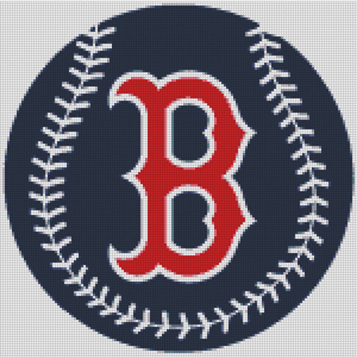 Cross stitch chart pattern Boston Red Sox MLB Baseball | Etsy