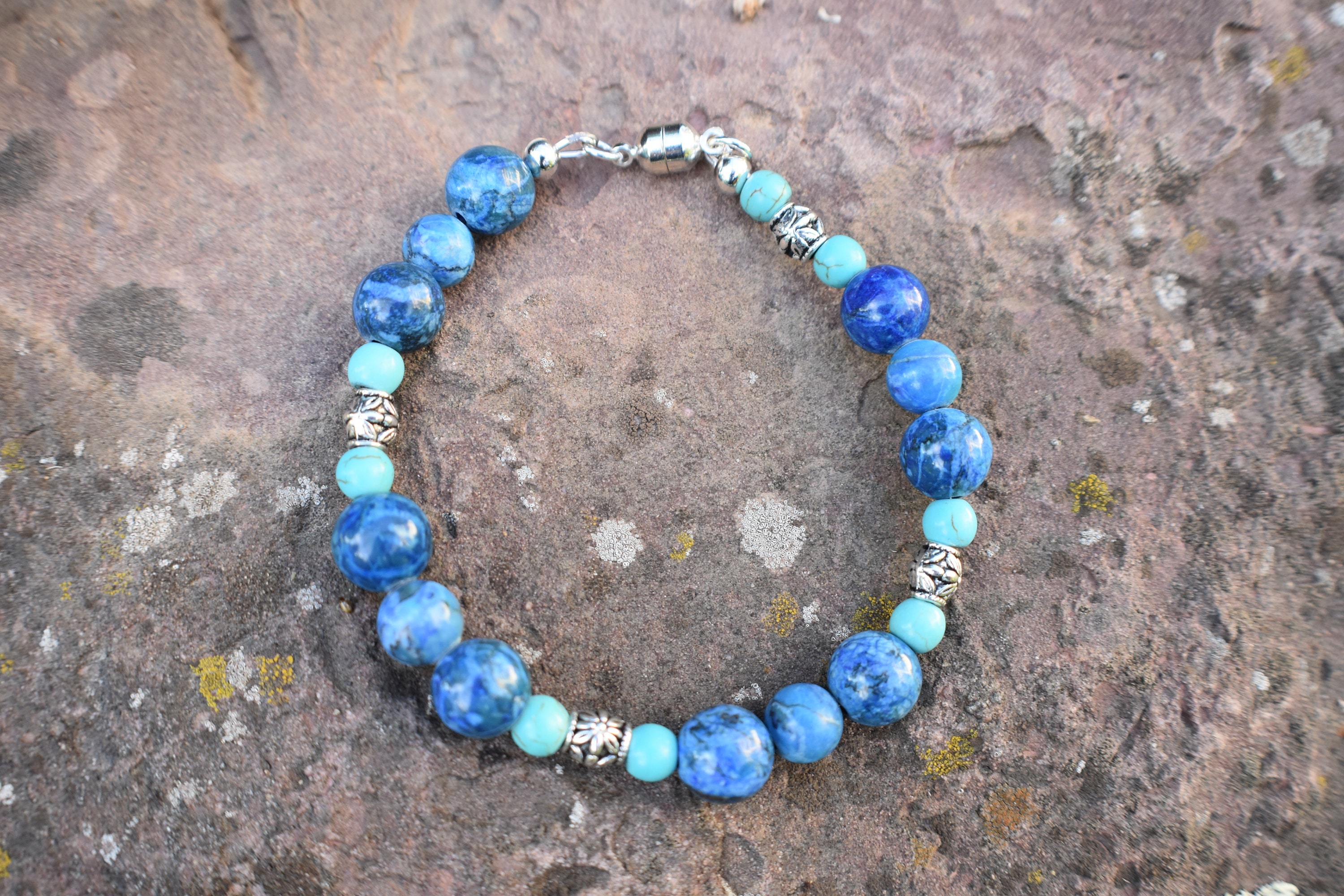 Turquoise Beaded Bracelet Turquoise Bracelet Blue African & - Etsy.de