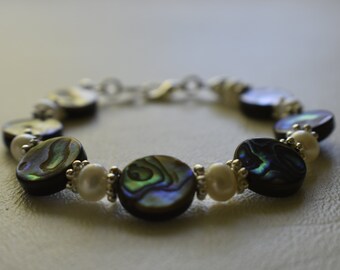 Paua Shell Bracelet - Etsy