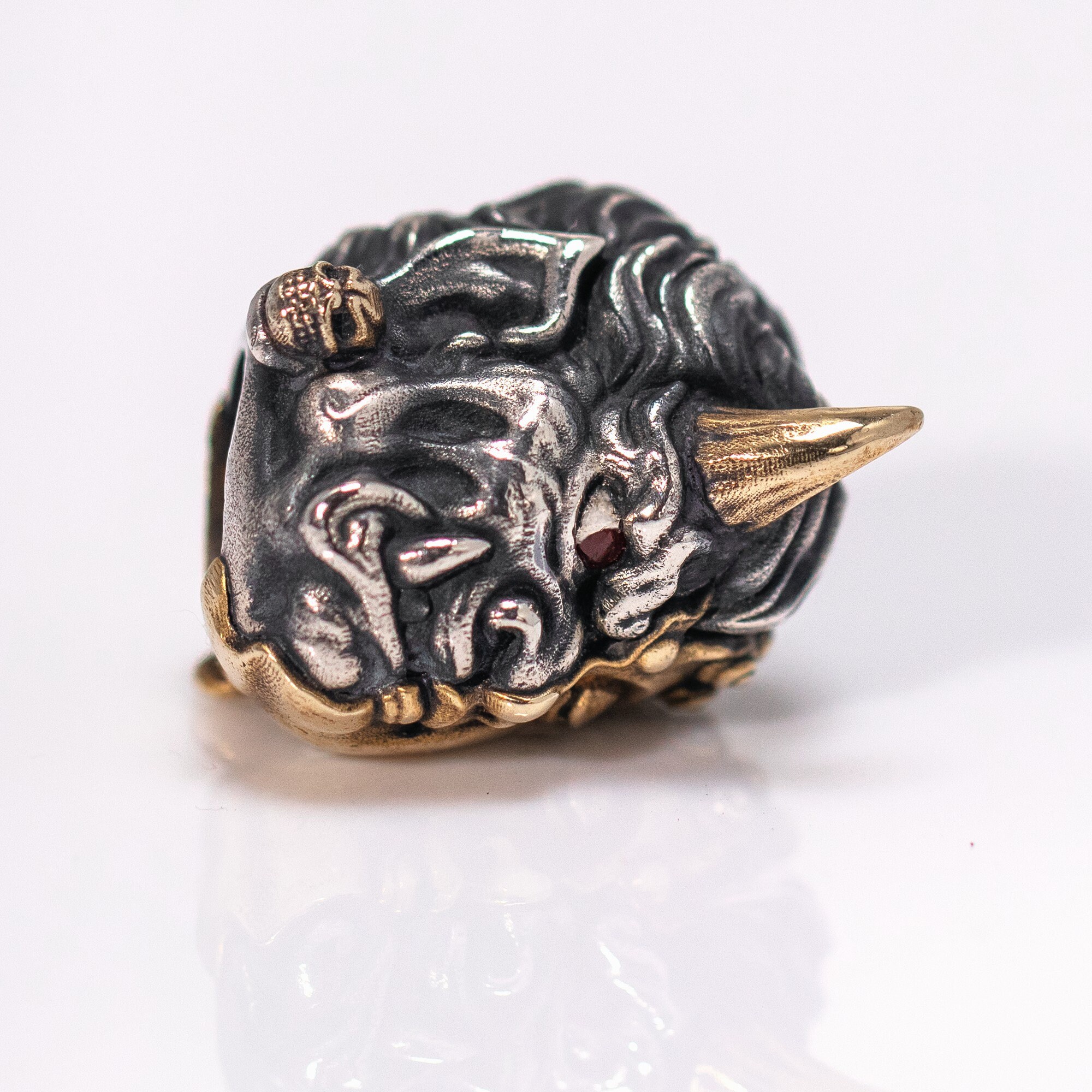 Paracord Bead Buddha or Devil Sterling Sliver for Knife | Etsy