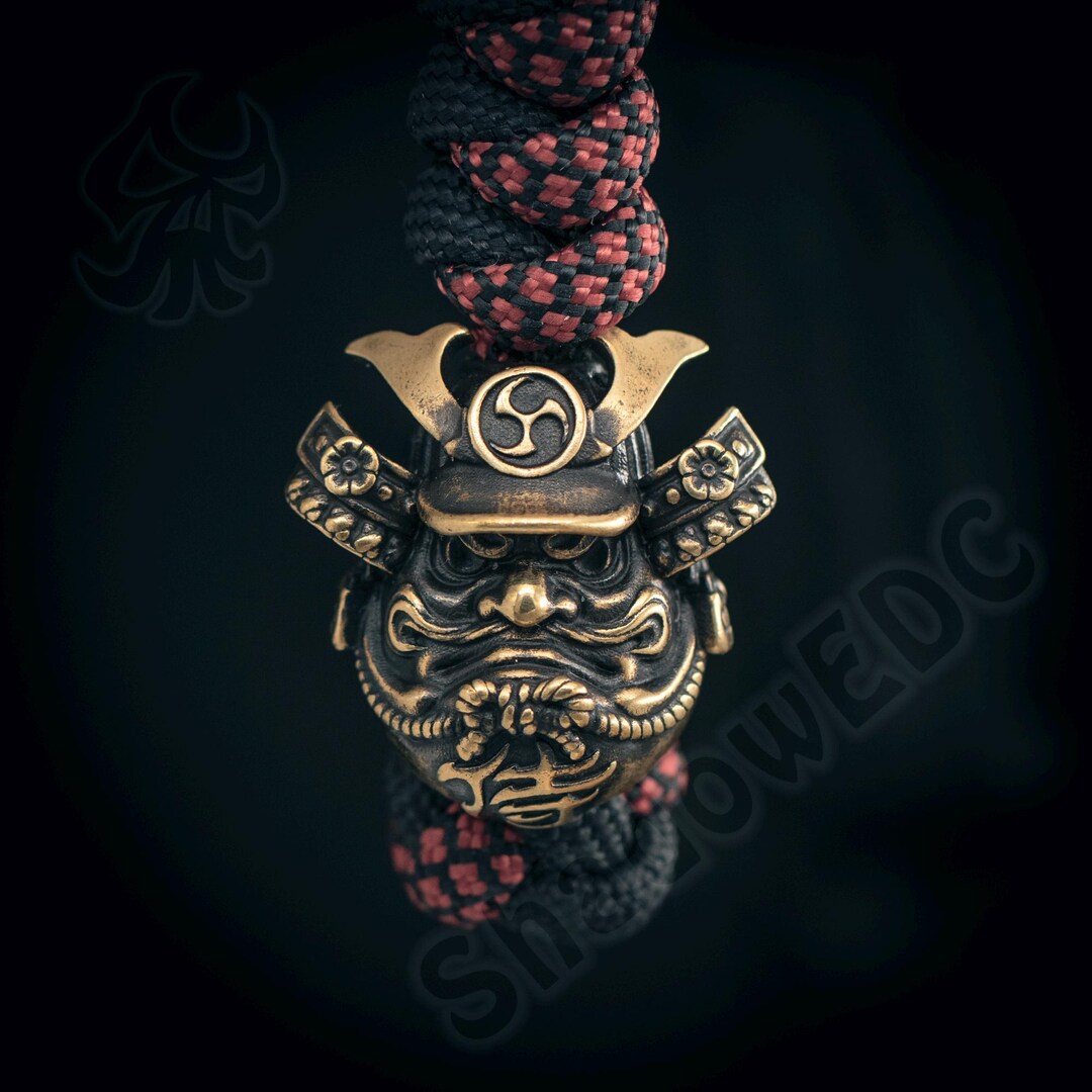 Paracord Bead Samurai Daruma for Knife, Bracelet, and EDC Gears ...
