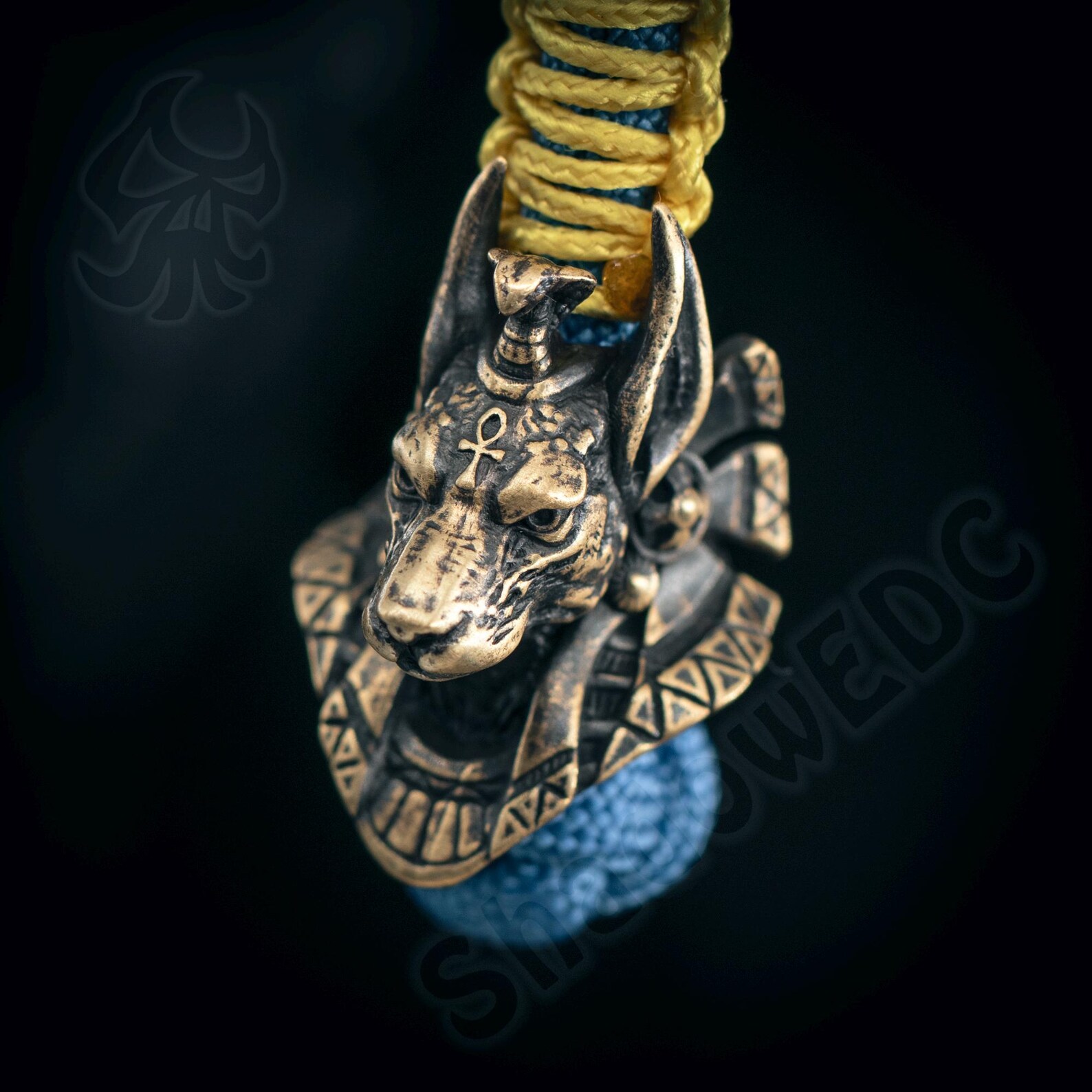 Anubis Paracord Bead: Egyptian God of Death, Knife/bracelet Lanyard - Etsy