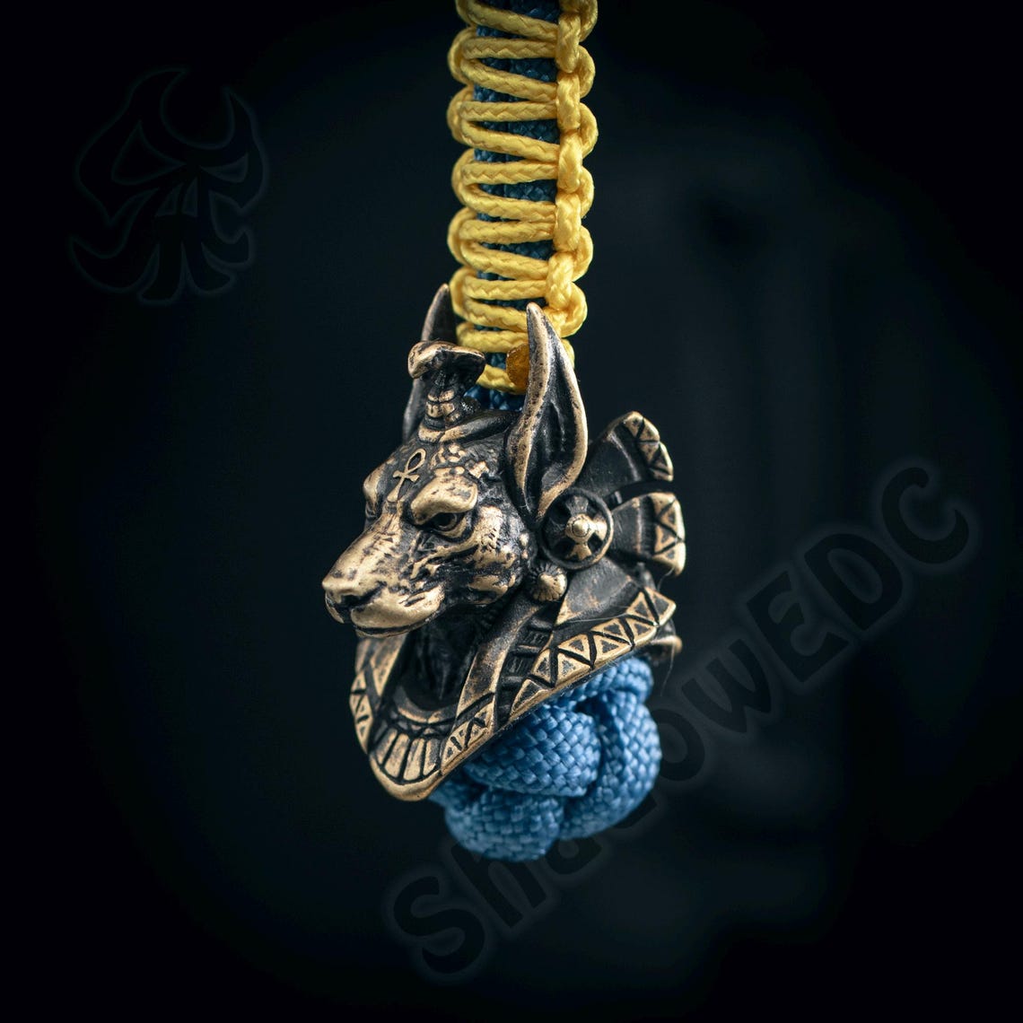 Anubis Paracord Bead: Egyptian God of Death, Knife/bracelet Lanyard - Etsy
