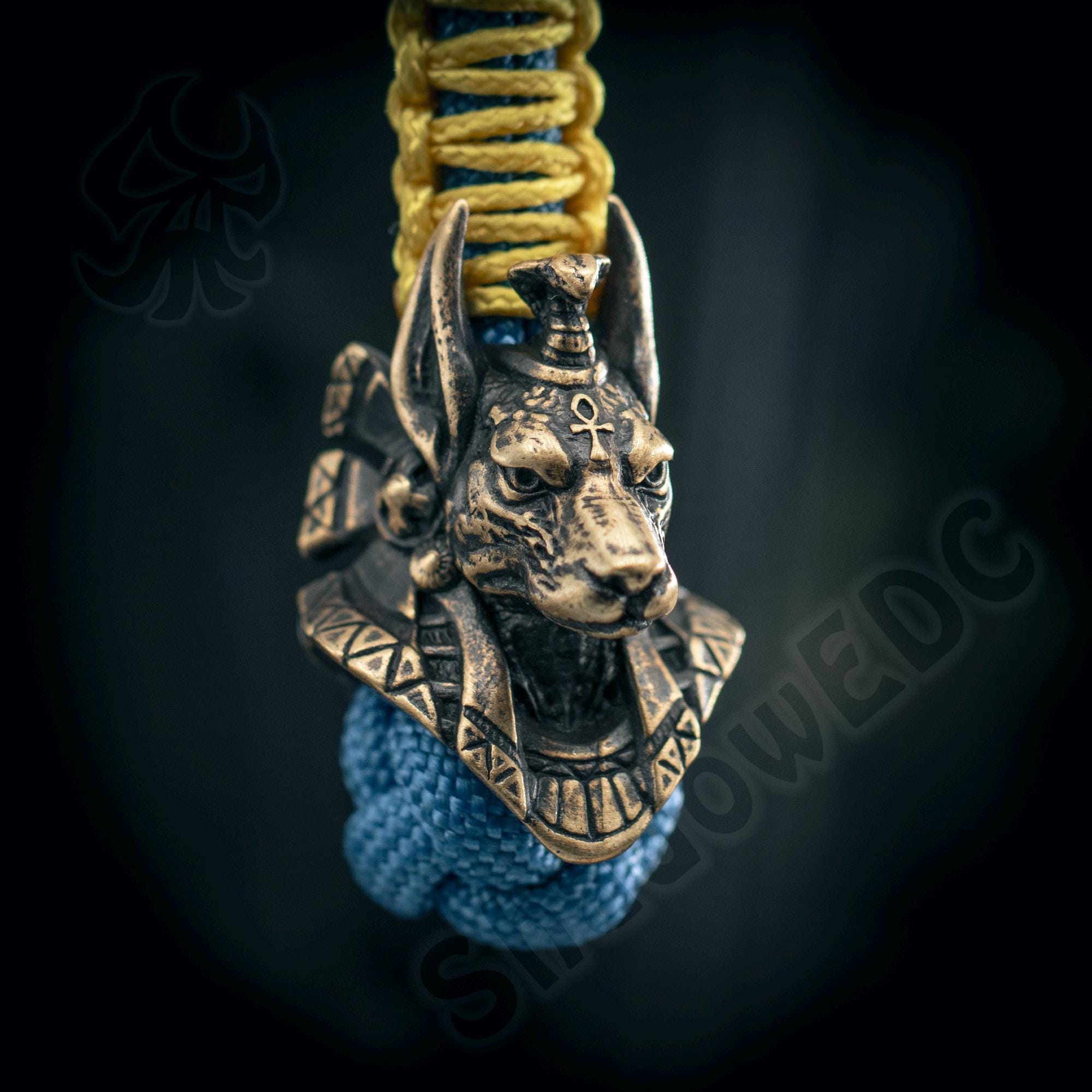 Anubis Paracord Bead: Egyptian God of Death, Knife/bracelet Lanyard - Etsy